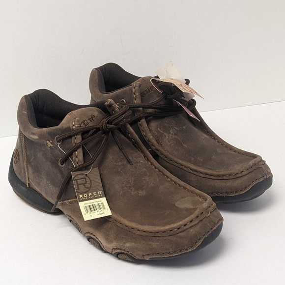Roper | Shoes | Roper Moc Toe Chukka Boots Brown Leather Mens 9 M ...